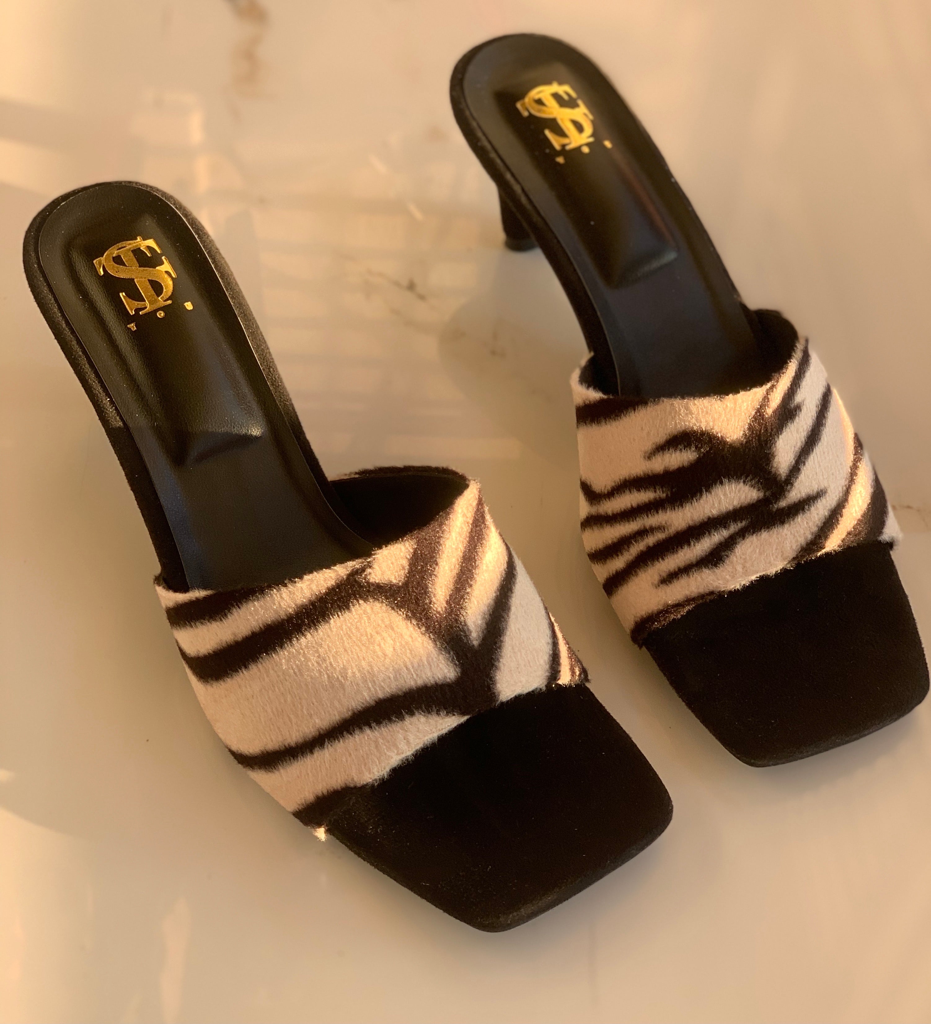 Zebra Print Kitten Mules – Shoe That Fits You